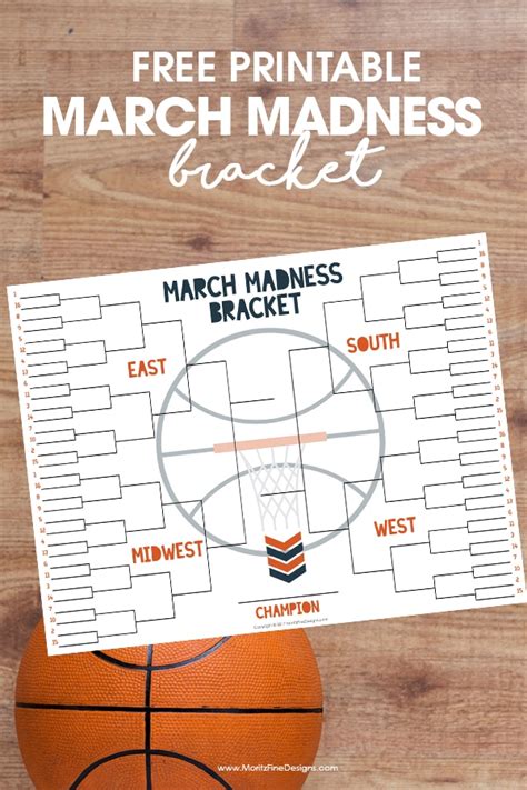 NCAA Free Tournament Bracket Free Printable Included