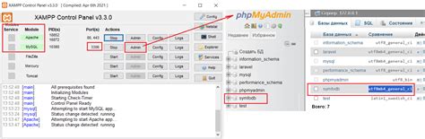 Установка Symfony на Xamppmysql Html
