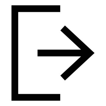 Simple Flat Style Illustration Of Black Exit Symbol Icon Vector Safety