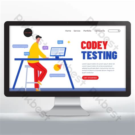 Modern Minimalist Code Test Web Design Psd Free Download Pikbest