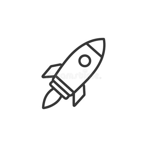 Launching Rocket Icon Startup Business Concept Stock Vector