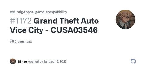Grand Theft Auto Vice City Cusa03546 · Issue 1172 · Red Prigfpps4 Game Compatibility · Github