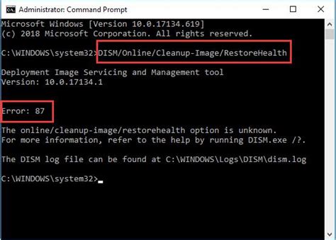 Fixed DISM Error 87 On Windows 10