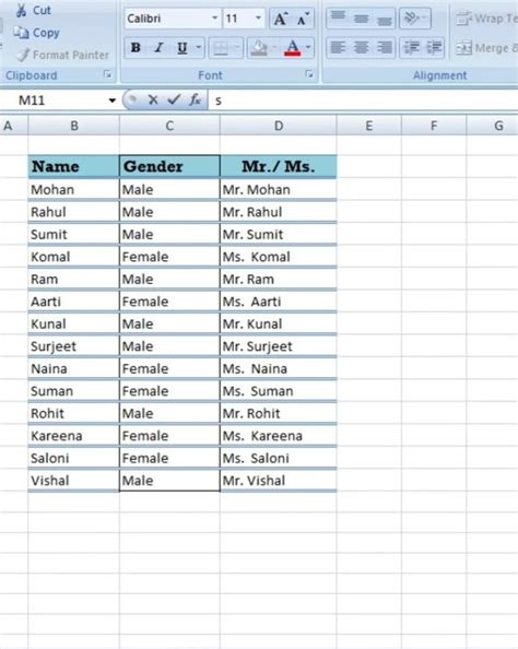 Add Mr And Ms Before Name Ll Excel Exceltutorial Youtube