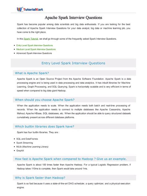 apache spark basic interview questions pdf instapdf