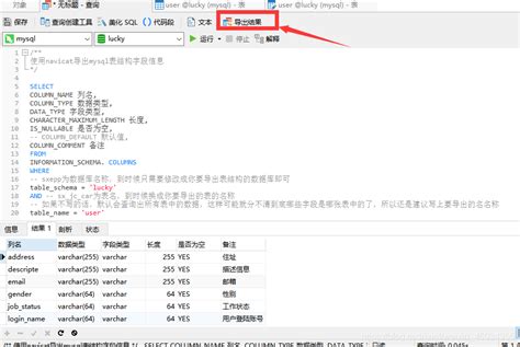 用navicat Premium将数据库中的表结构导出（选择excel）navicat Premium导出数据库所有表结构为表格形式 Csdn博客