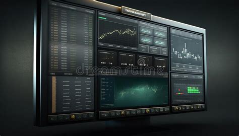 Workspace Financial Analyst Working On A Computer Stock Illustration