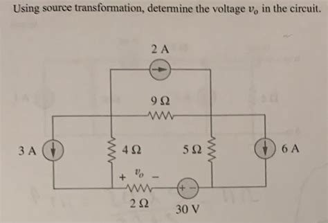 solved using source transformation determine the voltage v0