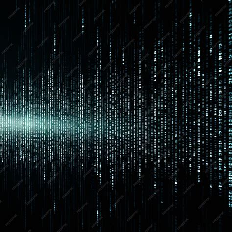 Premium Photo White Binary Code On Dark Creating An Atmosphere Of Data Technology And Cyber