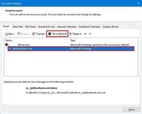 How To Set A New Default Account In Outlook Windows Central