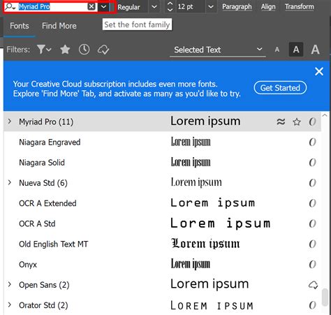 Unable To Find Installed Font On Illustrator 2019 Adobe Product Community 10538001