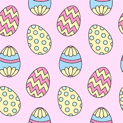 Premium Vector Seamless Pattern Easter Eggs In Pastel Colors Cute