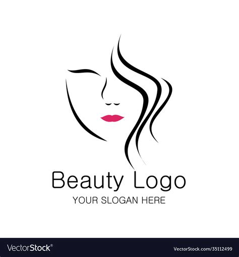 Beauty Girl Logotype An Elegant Logo For Vector Image