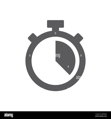 Stopwatch Timer Black Vector Icon Clock Chronometer Filled Symbol Stock Vector Image And Art Alamy