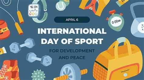 개발과 평화를 위한 국제 스포츠의 날을 위한 가로 어두운 배너 만화 체육관 운동 필라테스 클립 아트 휴일 포스터 웹 사이트 배경