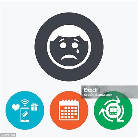 슬프다 얼굴 찢다 팻말 아이콘크기 울음소리 기호까지 감정에 대한 스톡 벡터 아트 및 기타 이미지 감정 귀여운 기하 도형 Istock