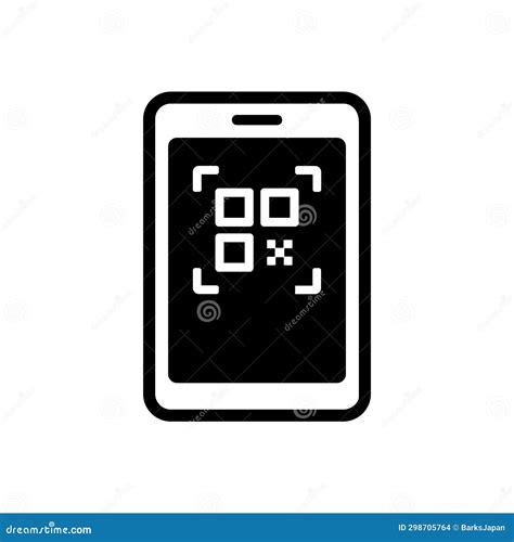 Icon Illustration Of Scanning QR Code With Smartphone Stock Vector Illustration Of Reader