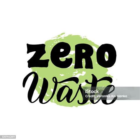 제로 폐기물 타이포그래피 문자 슬로건이 있는 생태 동기 부여 포스터 스티커 티셔츠 에코 백 디자인 벡터 Eps 10 0에 대한 스톡 벡터 아트 및 기타 이미지 Istock