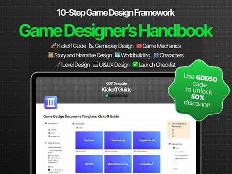 Game Design Document Gdd Template Notion