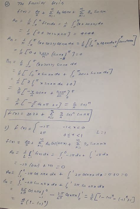 [solved] Please Solve All 2 Compute The Fourier Expansion Of F X X Course Hero