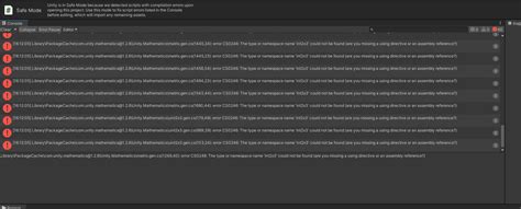 Whenever I Open My Unity Project There Is A Pop Up Message Telling Me To Enter With Safe Mode