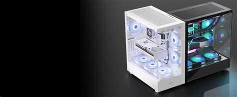 Musetex Pc Case Atx 6 Pwm Argb Fans Pre Installed Type C Mid Tower Computer Case