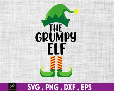 The Grumpy Elf Christmas Svg Png Santa Claus Svg Xmas Svg Holiday