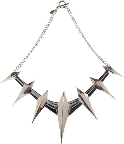 Marvel Black Panther Claw Necklace 10 Steel Claws Leather Collar