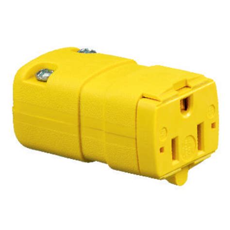 Hubbell Hbl5963vy 15 Amp 125 Volt 2 Pole 3 Wire Nema 5 15r Yellow Nylon