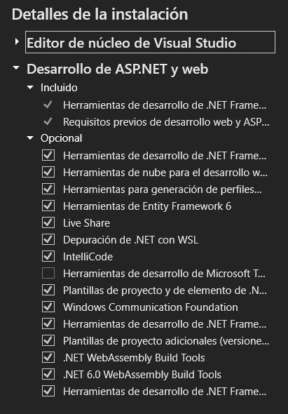 Vs 2022 No Me Sale La Opción De Aspnet Core Web App Model View Controller Stack Overflow