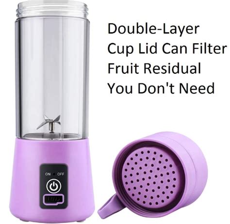 ᐉ Блендер шейкер для смузі портативний Juicer Cup Usb Violet • Краща ціна в Києві Україні