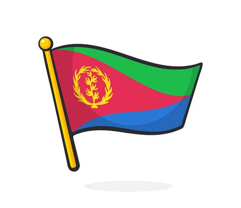 Cartoon Illustration Of Flag Of Eritrea 22438474 Vector Art At Vecteezy
