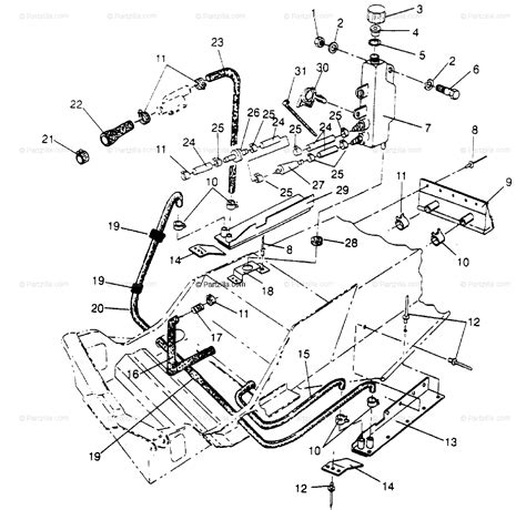 Polaris Snowmobile 1995 Oem Parts Diagram For Cooling System 600 Xcr