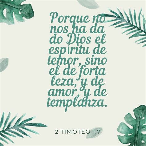 2 Timoteo 1 7 Powerful Bible Verse Arte Con Versículos Bíblicos