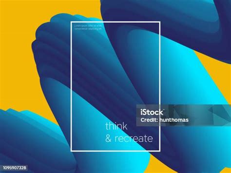 역동적인 텍스처 노란색 배경에 3d 페인트 브러시입니다 벡터 사이안과 블루 라인 스트로크 디지털 포스터 디자인의 크리에이 티브 요소 개념에 대한 스톡 벡터 아트 및 기타