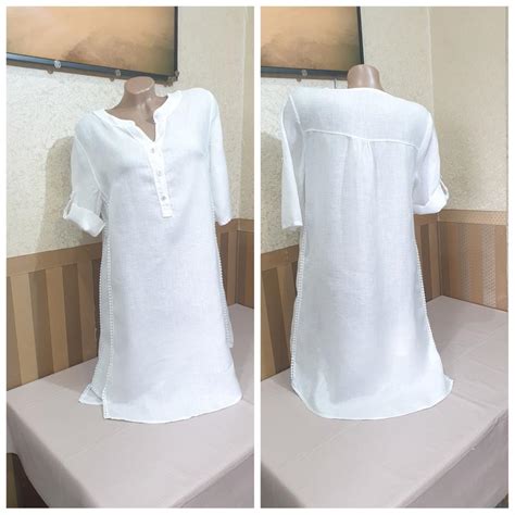 Льняное пляжное платье — цена 600 грн в каталоге Короткие платья Купить женские вещи по