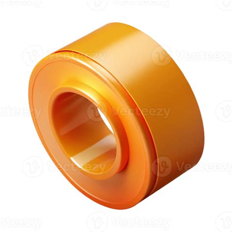 3d Render Orange Ring Abstract Background 53811162 Png