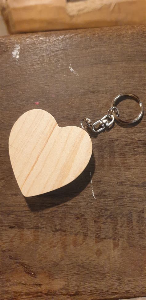 Houten USB Hart Het Klompenschuurtje