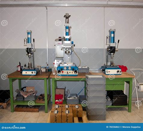 Machine Tools With Computer Numerical Control Cnc Stock Image Image Of Metalworking