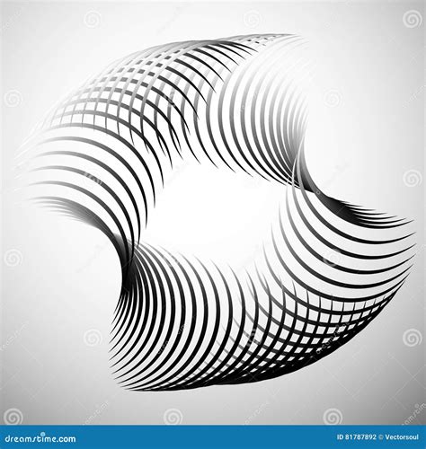 Abstract Element With Intersecting Curved Lines Stock Vector Illustration Of Dynamic