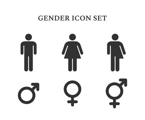 Gender Icon Set Gender Symbols Set People Icon Set Vector