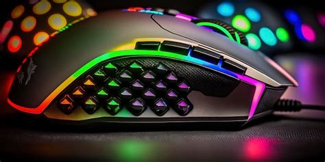 Premium Photo Gaming Mouse With Rgb Led Light Creative Ai