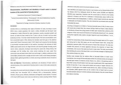 Pdf Characterization Classification And Abundance Of Beach Waste In