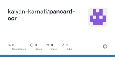 GitHub Kalyan Karnati Pancard Ocr