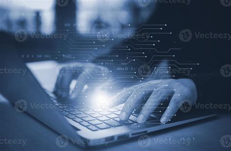 Businessman Hand Touch With Code Html And Programming On Screen Laptop