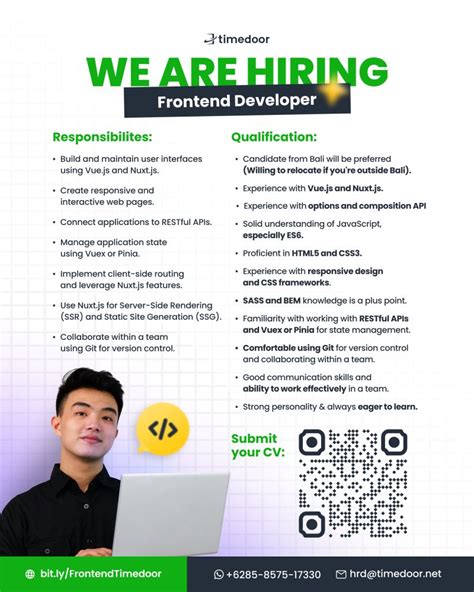 Timedoor On Linkedin Hiring Frontenddeveloper Hiring Hiringnow