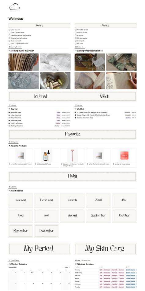 Wellness Planner For Notion Notion Template Artofit
