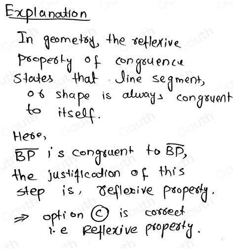 Solved What Is The Missing Justification In The Proof Of The Angle Bisector Construction