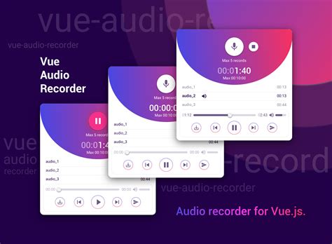 Audio Recorder For Vue Js Behance
