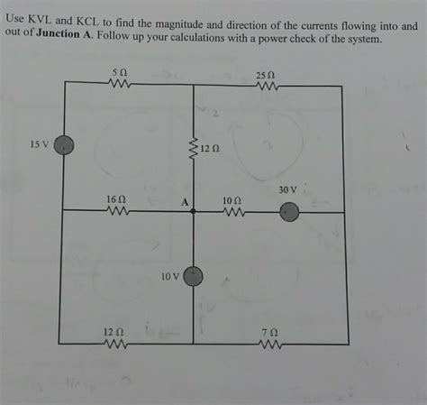 Solved Use KVL And KCL To Find The Magnitude And Direction Chegg Com